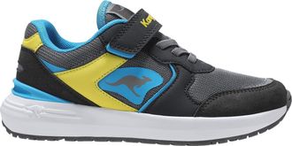 Kangaroos Unisex K-Sneak Heat EV Sneaker, Charcoal/Lemon Chrome, 38 EU