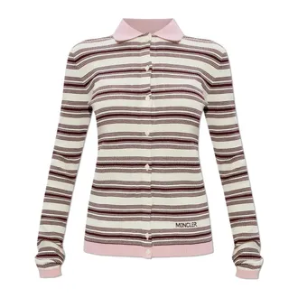 Moncler Logo Cardigan - - Knitwear - Damen - Beige - L
