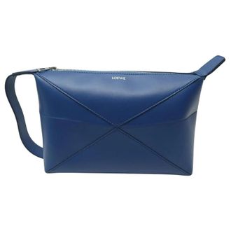 Loewe Portemonnaies - NEUE LOEWE PUZZLE FOLD WASCHTASCHE C510WBPX01 LEDE - Gr. unisize - in Blau - f&uuml;r Damen