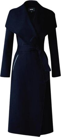 Mackage Femme, Manteaux, Bleu, Taille: 42 FR Manteau portefeuille long