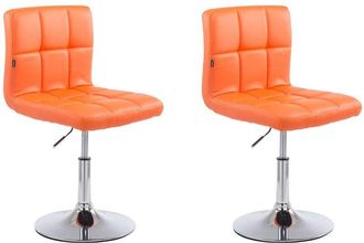Clp D&eacute;finissez 2 tabourets de conception dans des couleurs confortables et &eacute;l&eacute;gantes colore : Orange