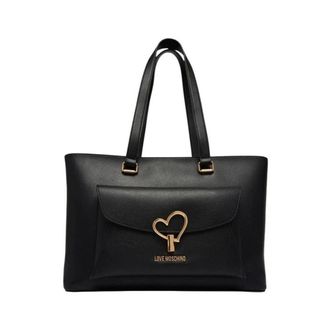 Love Moschino Femme, Sacs, Noir, Taille: ONE Size Sac &agrave; main en poly&eacute;thyl&egrave;ne avec anses sup&eacute;rieures