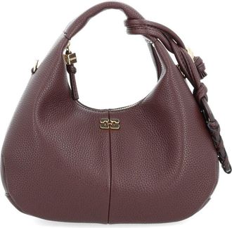 Ganni Womens Handbag Hobo Brown Handbags Hand Bags