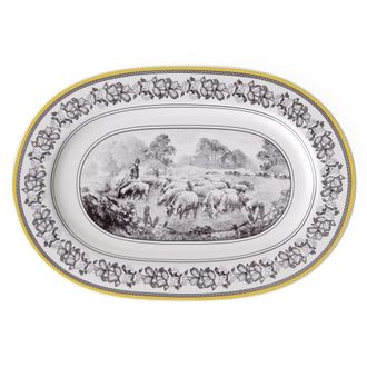 Villeroy & Boch Villeroy und Boch Audun Ferme Platte oval 34 cm, Premium Porzellan