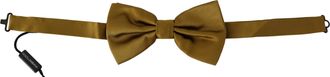 Dolce & Gabbana Yellow Mustard Silk Butterfly Papillon Men Bow Tie