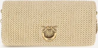 Pinko Love Bag Click Soft Horizontal Classic in raffia Female UNI