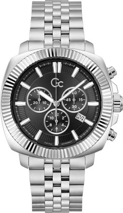 Gc Uhren - Quarz-Chronographenuhr Gc Flair Coussin - Gr. unisize - in Silber - f&uuml;r Damen