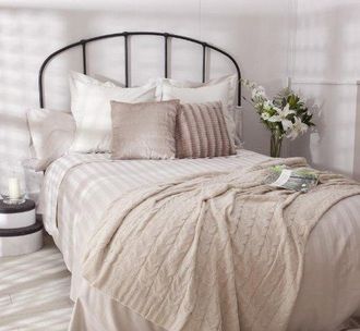 Textura Rimini2 Bettlaken, Gr&ouml;&szlig;e: 250 x 280 cm, Farbe: Steingrau