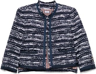 Thom Browne Jacke aus Tweed - Blau