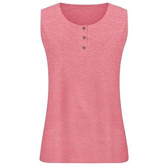 Generic Débardeur sans manches grande taille pour femme - Couleur unie - Ample - Sans manches - Pour vêtements dentraînement, Rouge, 3XL