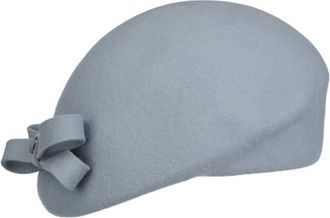 Lierys B&eacute;ret Basque en Laine avec Noeud Femme - Made in Italy Hiver Automne-Hiver - Taille Unique Bleu Clair