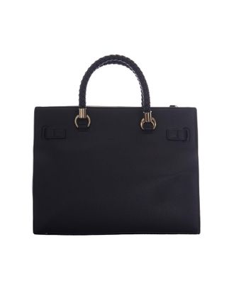 Liu Jo Womens Satchel Bag M Black Polyurethane Handbags Hand