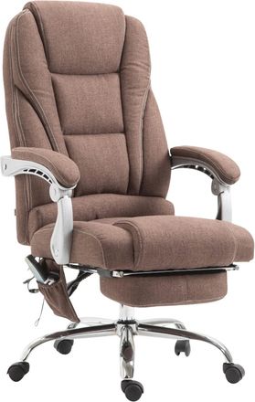 Clp B&uuml;rostuhl Pacific Stoff I H&ouml;henverstellbar I Massage-Funktion I Fu&szlig;ablage, Farbe:braun