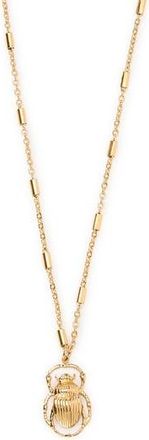 Au Printemps Paris Collier pendentif scarab&eacute;e