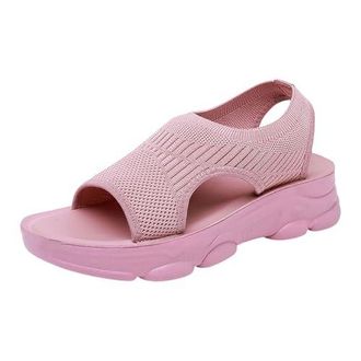 Generic Sandales Femme &eacute;t&eacute; Confortable Orthop&eacute;dique Bout Ouvert Chaussures Antid&eacute;rapant Respirantes Casual Sandales de Plage Leger Boho Platform Sandals, Mode