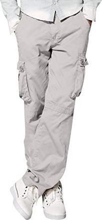 Generic Pantalon de travail d&eacute;contract&eacute; pour homme - Couleur unie - Avec plusieurs poches - Jambe droite - Pantalon cargo tendance - Pantalon de surv&ecirc;tement p