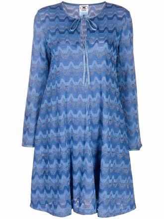 Missoni Midikleid mit langen &Auml;rmeln - Blau