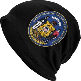 Generic Femme Homme Hiver Chapeaux Wisconsin Bonnets Tricot&eacute; Classique Bonnet dhiver Chaud Bonnets De Ski pour Hiver Ski Quotidien