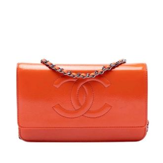 Chanel Pre-owned Wallet on Chain - Femme - Pre-owned - Orange - Taille: ONE Size