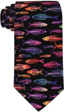 Generic Squelettes De Petits Poissons Cravates Hommes Polyvalente Cravatte Élégante Cravate Pour Célébrations Accessoires Événements