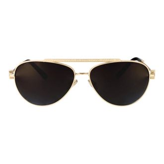 Tiffany & Co. unisex, Accessoires, Jaune, Taille: 59 MM Lunettes de soleil aviateur en acier