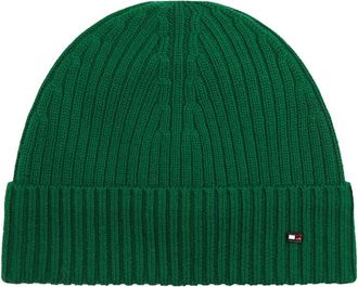 Tommy Hilfiger Strickm&uuml;tze aus Wolle mit Logo-Pin in