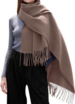 Generic Foulard Femme &Eacute;Charpe Chaude Ch&acirc;Le Chaud &agrave; Pompons Couleur Unie Pour Id&eacute;Al Pour LHiver Basiques Classique