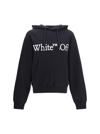 Off-white Mens Hoodie Bookish Scarf Black Cotton Sweatshirts Sweater