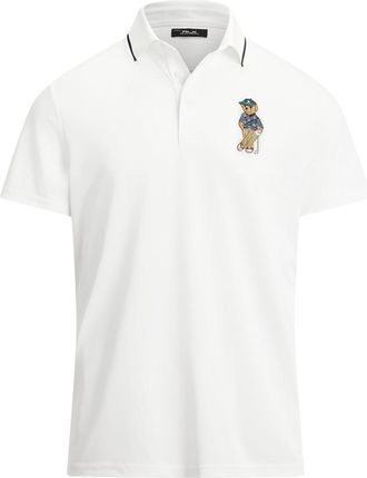 Ralph Lauren Glattes RLX Poloshirt mit Golf Polo Bear-Stickerei, Tailored Fit in