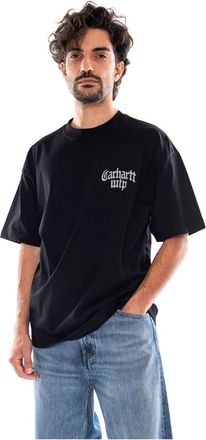 Carhartt Work in Progress S/S Blackletter T-Shirt - - Tops - Herren - Schwarzk - L