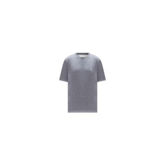 Brunello Cucinelli SweaT-shirt col rond avec d&eacute;tail Monili - Homme - Tops - Gris - Taille: M