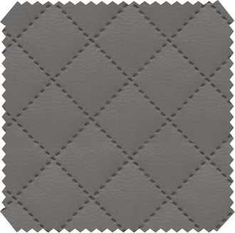 Novely SOLTAU Kunstleder - 3-lagig gesteppter Möbelstoff - Kaschierter Volumen-Polsterstoff mit Karo-Muster - Pflegeleichte Meterware 1lfm | Farbe: 24 Schlam