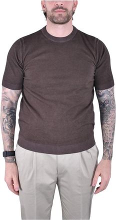 KANGRA Homme, Tops, Brun, Taille: 4XL T-Shirt Col Rond