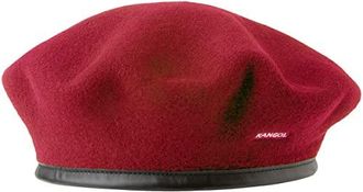 Kangol Beret Monty Femme/Homme - Basque en Laine avec Passepoil Printemps-ete Hiver - M (56-57 cm) Rouge