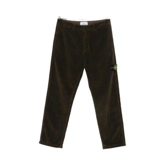 Stone Island Cord-Hosen mit geradem Bein - - Trousers - Herren - Braun - W31