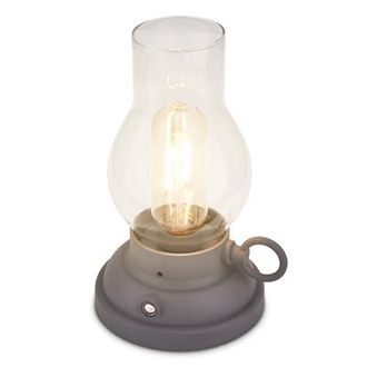 Briloner LED Tischlampe kabellos IP44 mit Touch, dimmbar, Akku tauschbar, Campinglampe, Tischleuchte, Akku Lampe, Outdoor, elektronische &Ouml;llampe, LED Petroleum