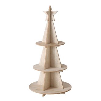 Boltze Etagere Christmas Tree Natur braun Holz Dekoetagere Weihnachtsbaum Tannenbaum