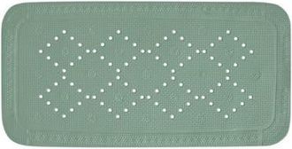 Spirella Badewannenteppich PVC Modell Alaska - Rutschfester Badeteppich mit Saugn&auml;pfen + Abflussl&ouml;chern gegen Schimmel - Moosgr&uuml;n - 71 x 36 cm - Badaccessoires