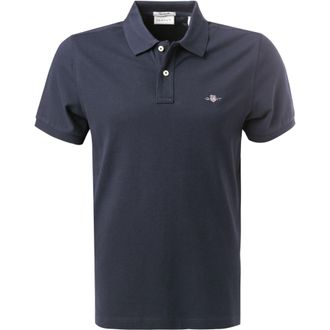 GANT Herren Polo-Shirt blau Baumwoll-Piqu&eacute;