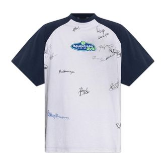 Balenciaga T-Shirt mit Druck - - Tops - Herren - Grau - M