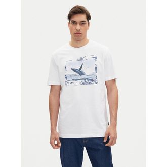 HUGO BOSS T-Shirt Te_Dunetrace 50539187 Weiß Regular Fit