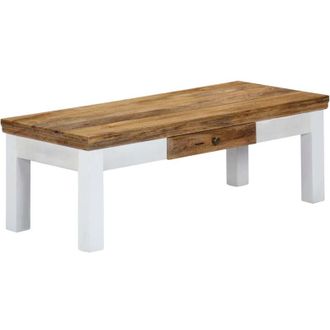 vidaXL Vidaxl - Table basse 110x50x40 cm Bois de manguier massif