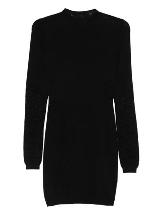 Patrizia Pepe robe courte à manches longues - Noir