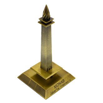 BESPORTBLE Indonesisches Turmmodell aus Zinklegierung Handgefertigte Retro Metallskulptur Dekoratives Touristen Souvenir für Wohnzimmer und Arbeitszimmer