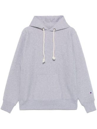 Champion hoodie &agrave; logo brod&eacute; - Gris