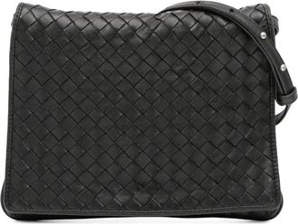 Bottega Veneta 2012-2025 Nappa Intrecciato Flap crossbody bag - Noir