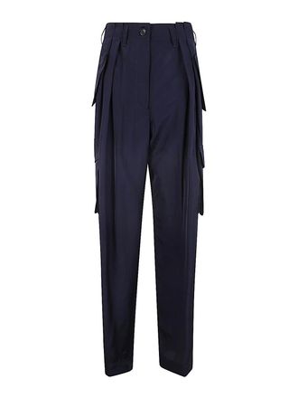 Dries Van Noten Pantalons D&eacute;contract&eacute;s - Bleu