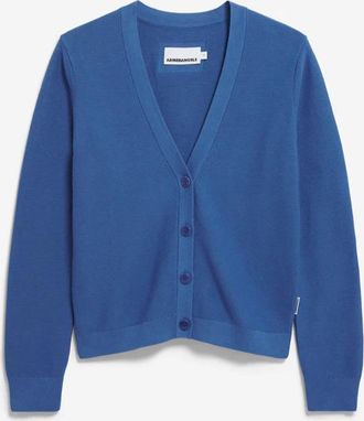 Armedangels Damen vegan Strickjacke Menaal Dark Morning Blue