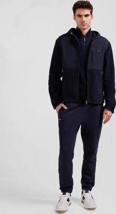 Eden Park Sweatshirt Zipp&eacute; &Agrave; Capuche Bleu Marine Coupe Regular