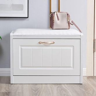 Generic Bancs de rangement à chaussures avec tiroir rabattable, meuble dentrée en bois, banc de rangement de chaussures pour entrée avec 1 tiroir, meuble à ch